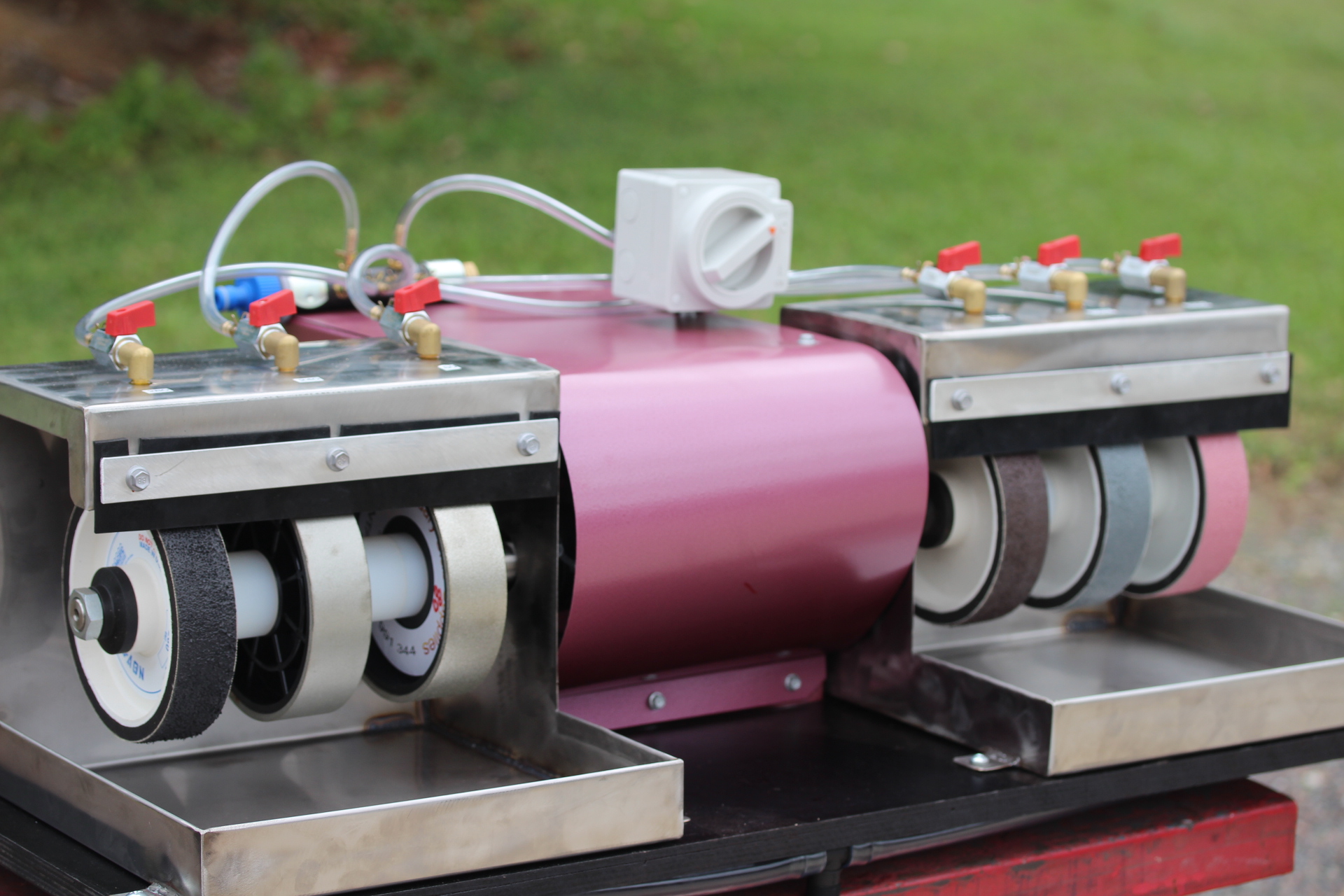 6" 6 Wheel Grinder - Lapidary Slab Supplies