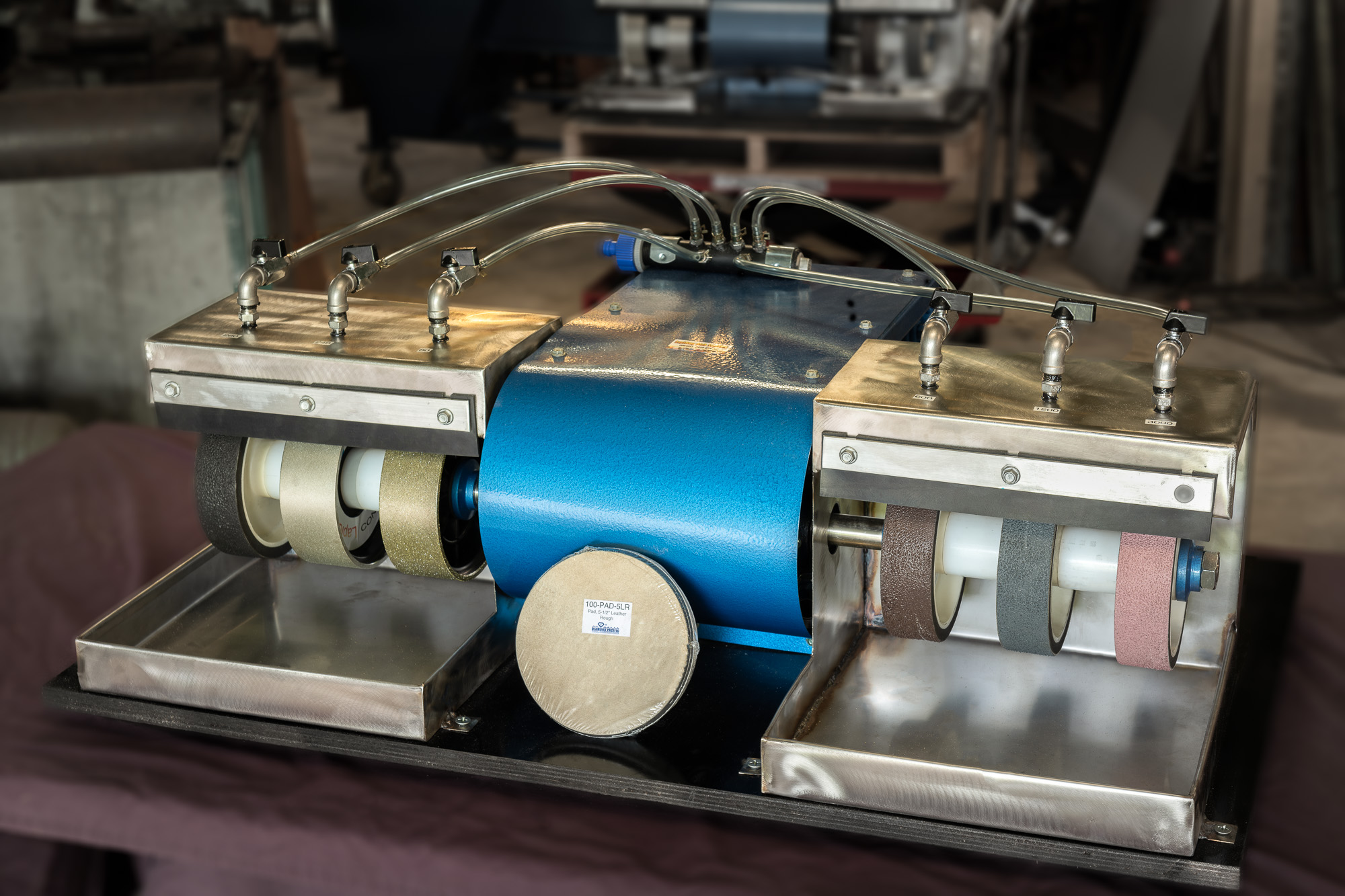 6" 6 Wheel Grinder - Lapidary Slab Supplies