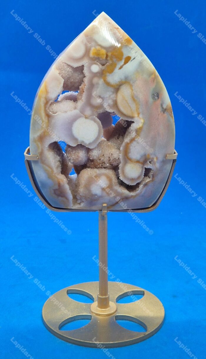 Flower Agate With Stand - Lapidary Slab Supplies